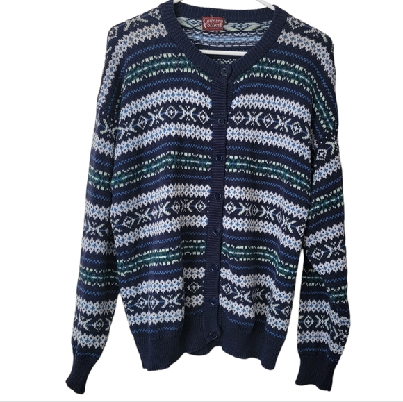 country cotton | Sweaters | Country Cotton Vintage Sweater Size Large ...